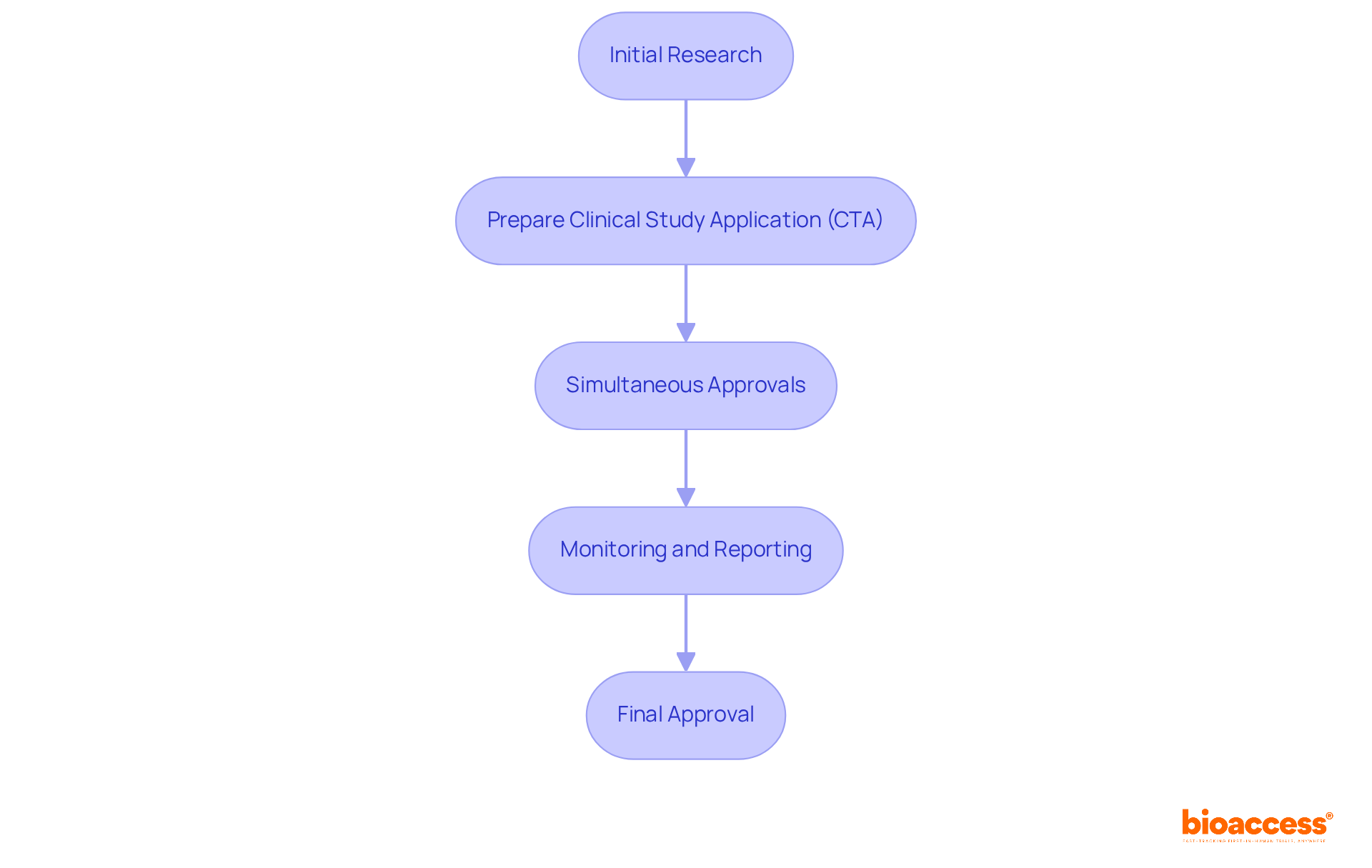 Each box represents a crucial step in the regulatory process. Follow the arrows to see how each step leads to the next, guiding you through the journey from research to market.