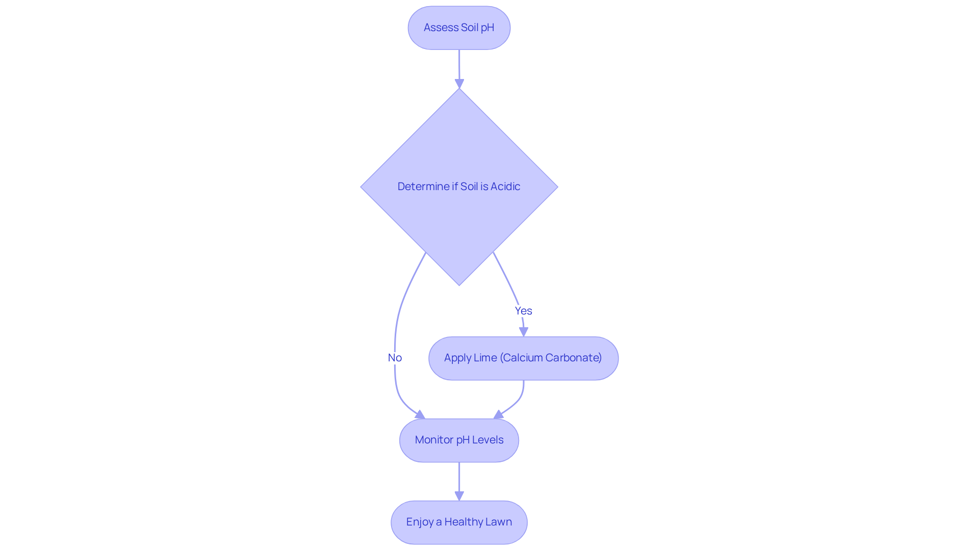 Follow the arrows to see how to assess your soil and apply lime for a thriving lawn. Each step builds on the previous one, leading you to a healthier yard.