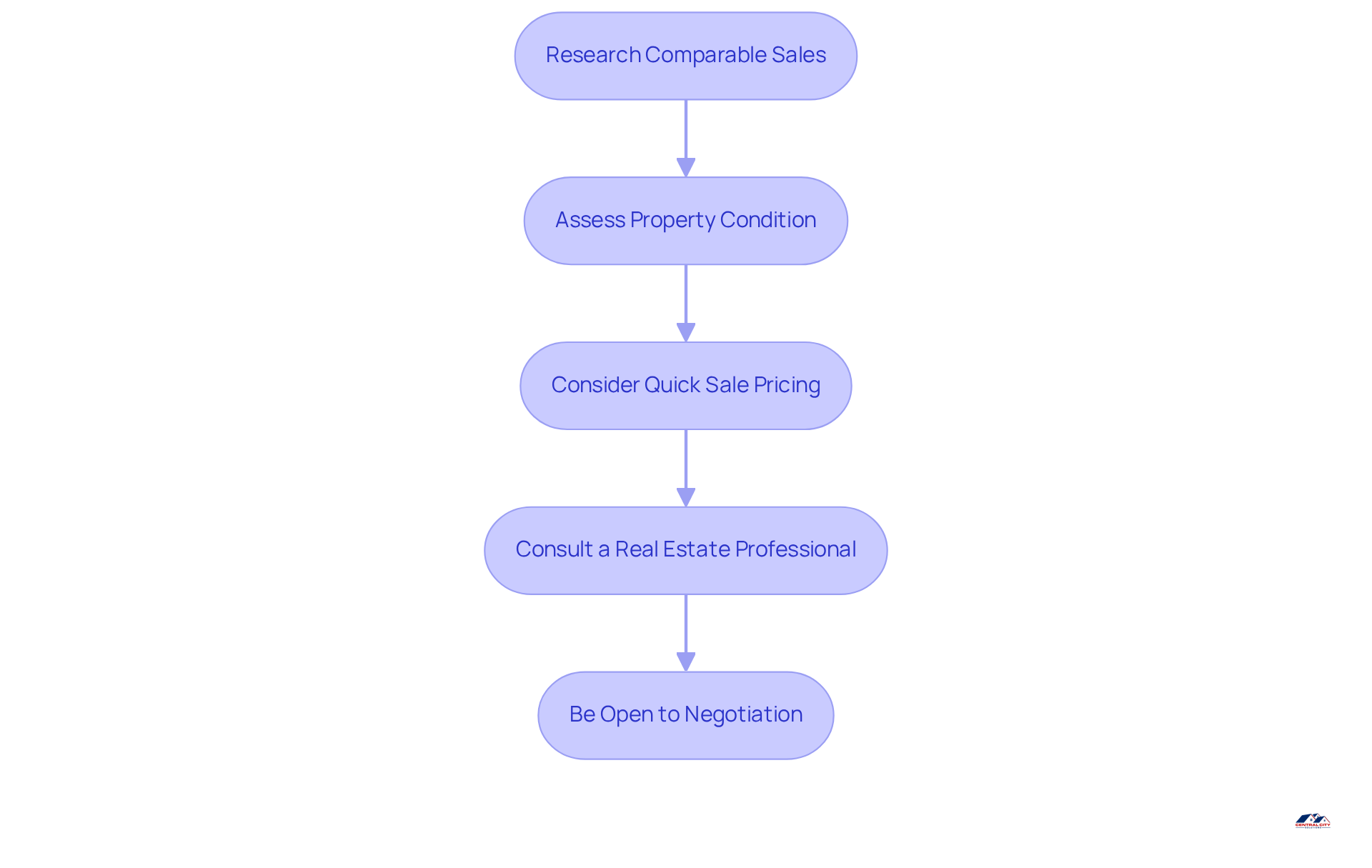 Each box represents a step in the pricing journey — follow the arrows to see how to navigate the process effectively.