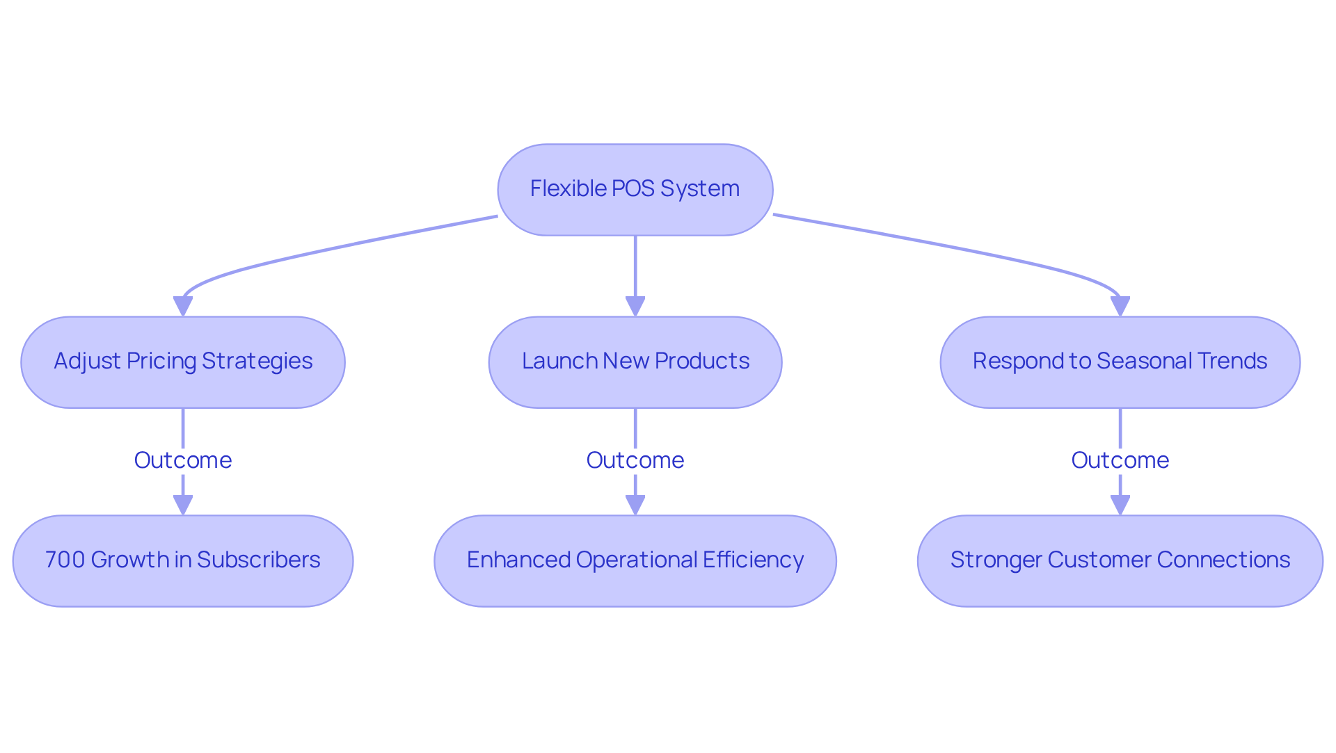 This flowchart illustrates how a flexible POS system can empower wineries to adapt their strategies. Each branch shows an action they can take, leading to various positive outcomes, helping them stay competitive.