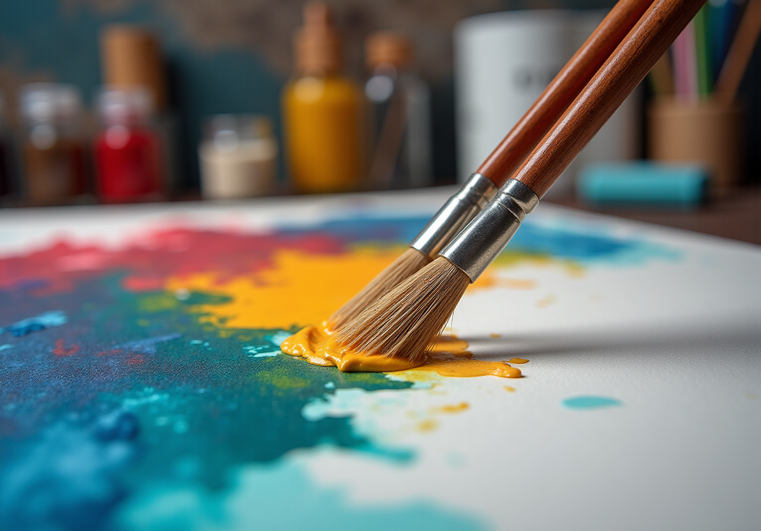 Bold Techniques with Hog Bristle Brushes