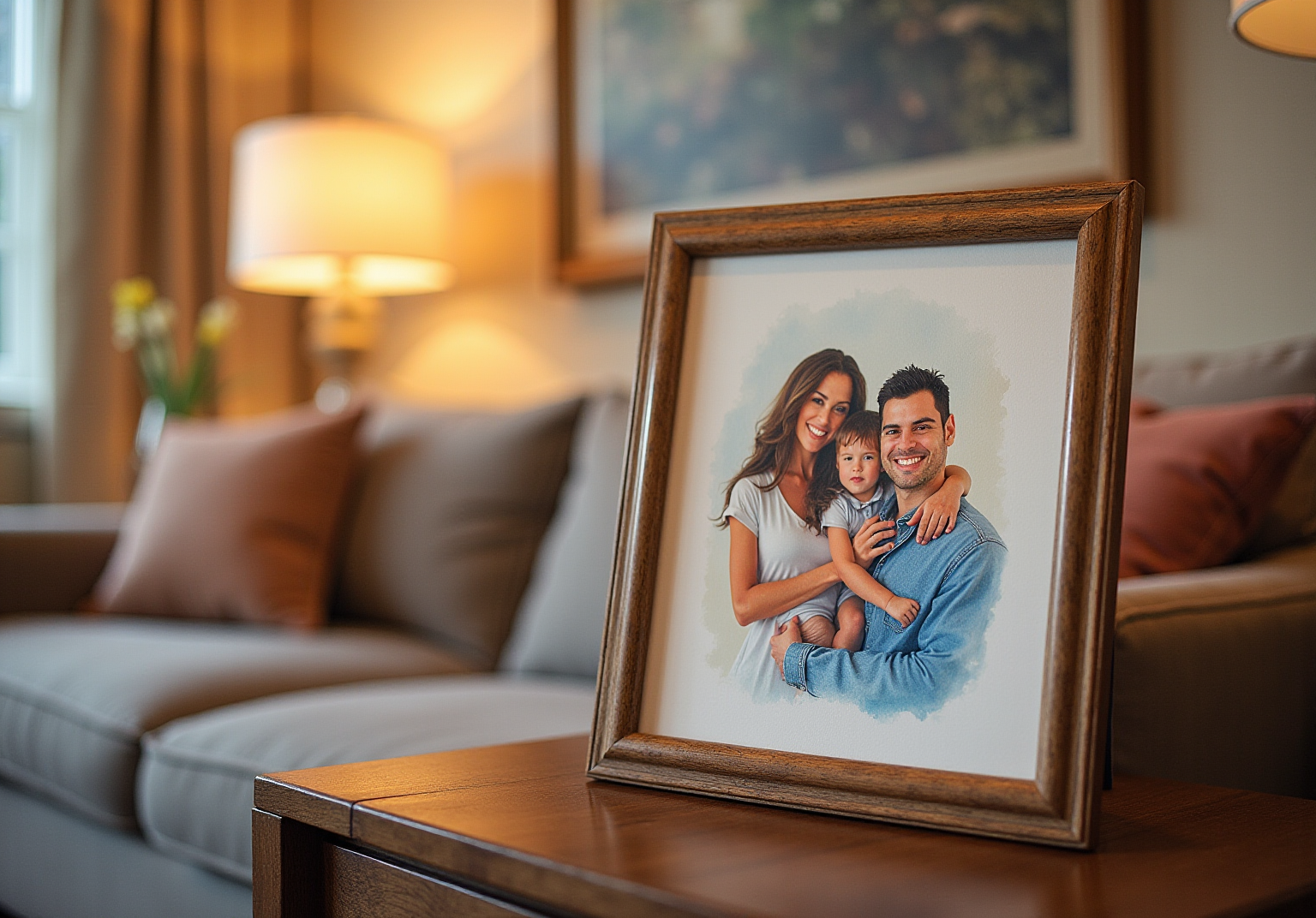 Heartfelt Custom Watercolor Portrait Heartfelt Custom Watercolor Portrait