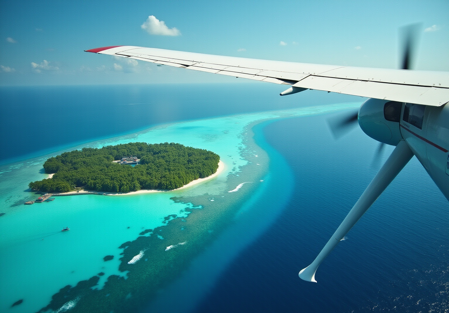 Aerial Adventure Over the Maldives