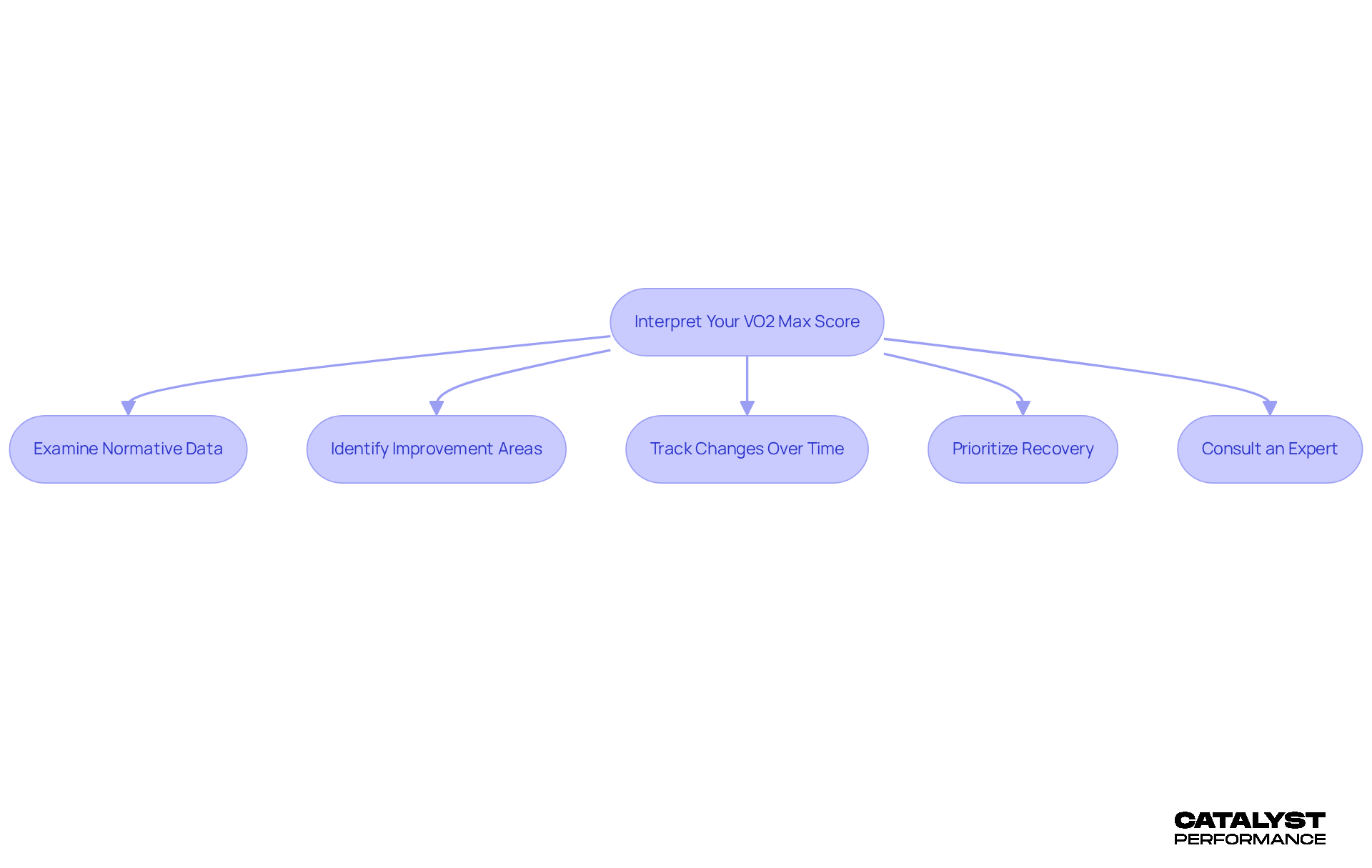 Follow the arrows to see how to interpret your VO2 max score. Each box represents a step in the process, guiding you from understanding your score to taking action for improvement. Follow the arrows to see how to interpret your VO2 max score. Each box represents a step in the process, guiding you from understanding your score to taking action for improvement.