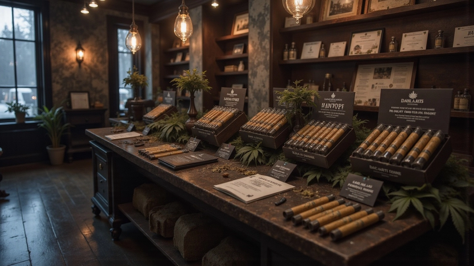 Quality Pre-Rolled Cannabis Display
