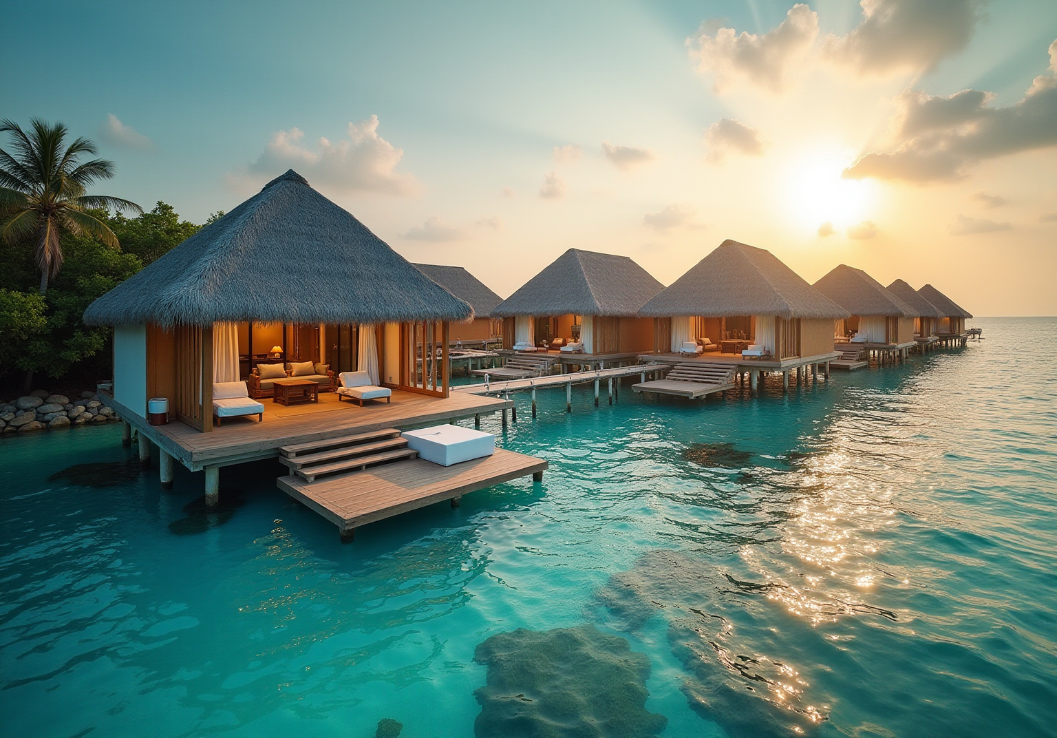 Romantic Overwater Bungalows at Anantara Veli Maldives