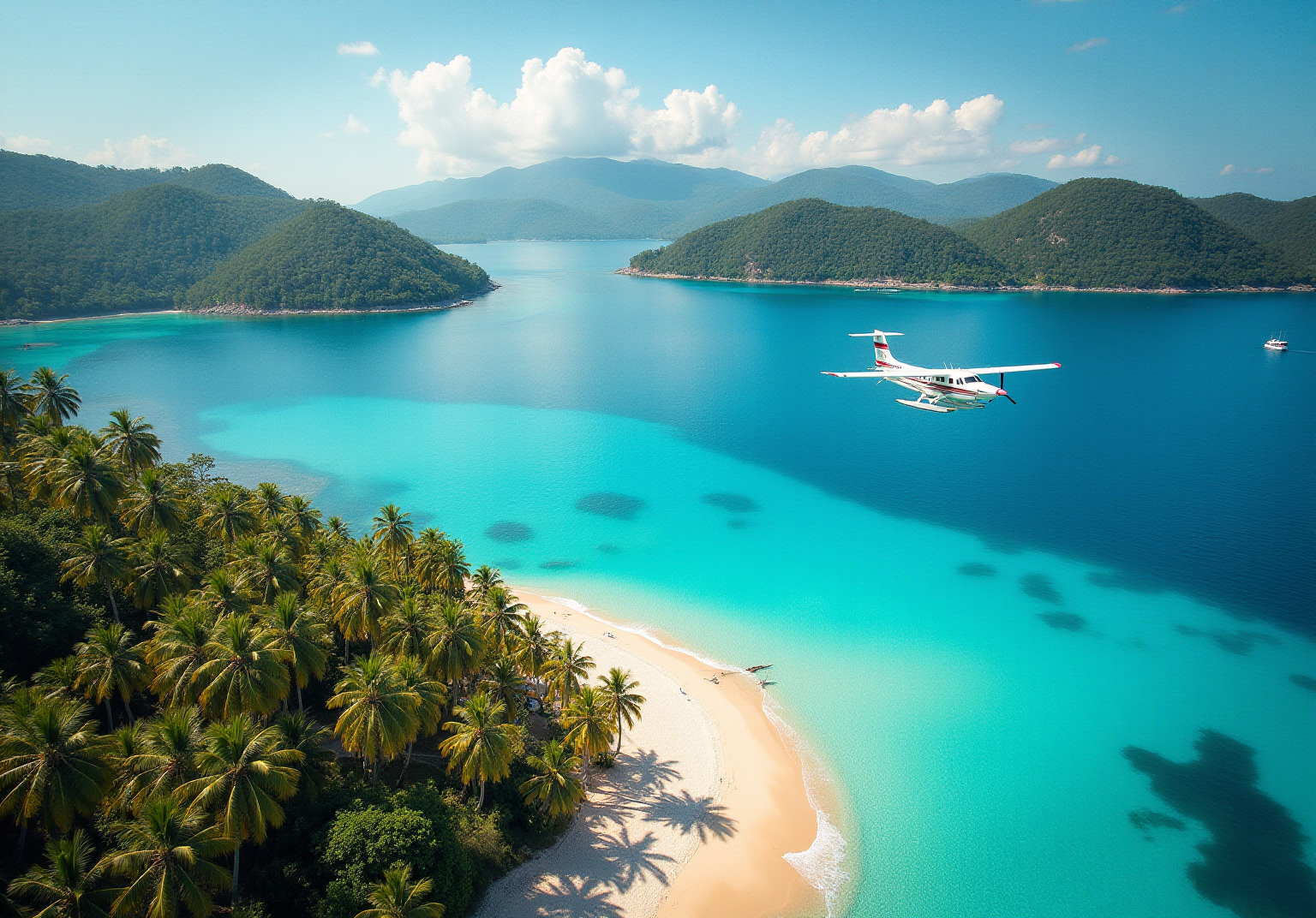 Aerial View of Como Island's Pristine Beauty