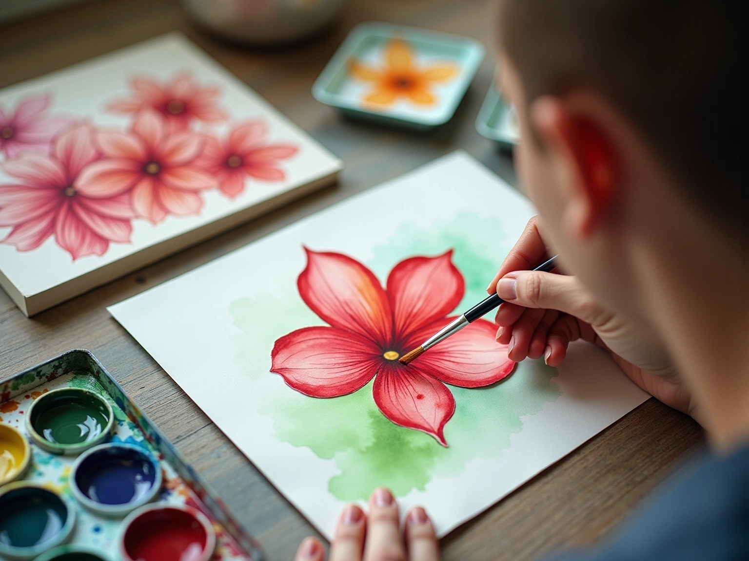 Refining Flower Petals in Watercolor Refining Flower Petals in Watercolor