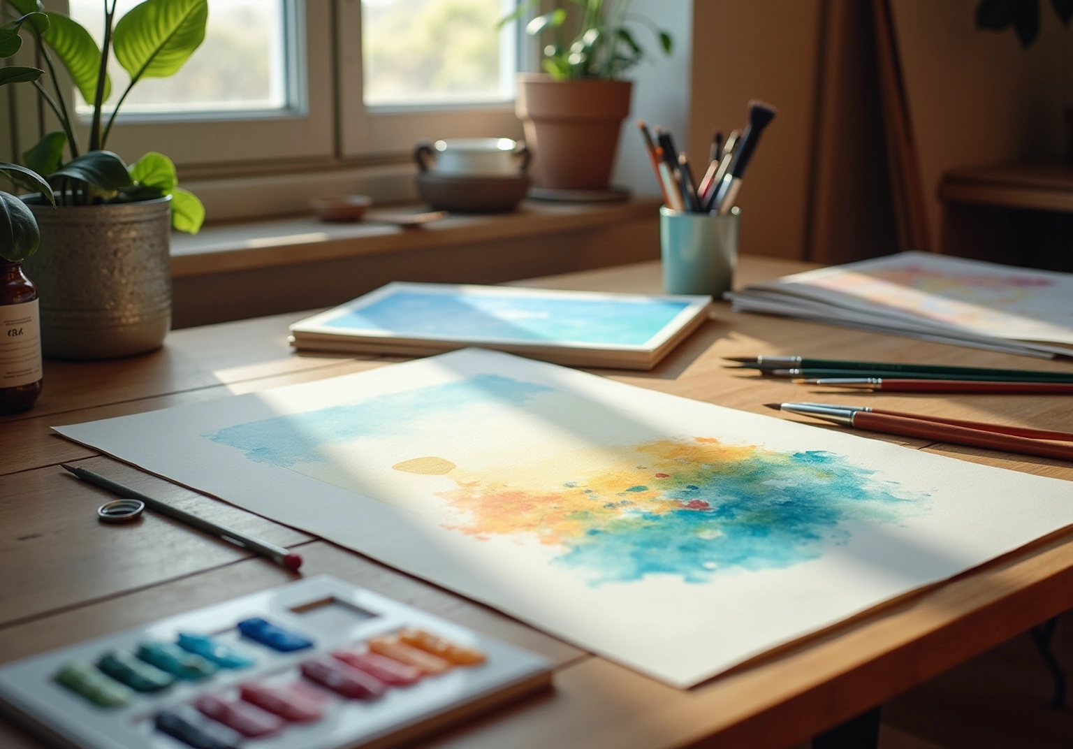 Rives BFK Watercolor Paper in an Artist's Studio Rives BFK Watercolor Paper in an Artist's Studio