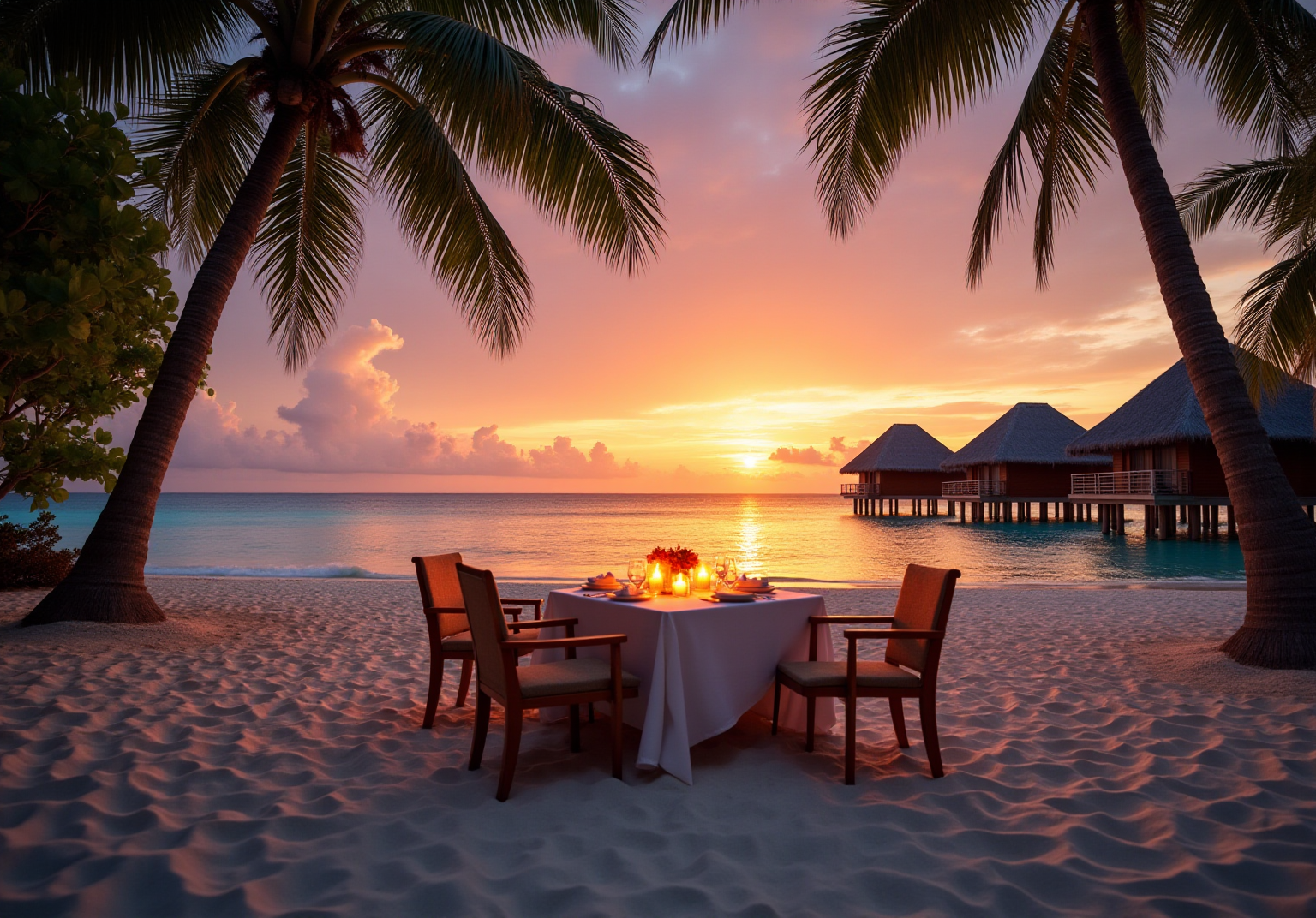 Romantic Maldives Honeymoon at Sunset