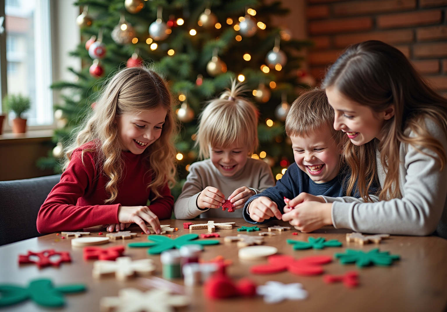 Family Crafting Holiday Ornaments Family Crafting Holiday Ornaments