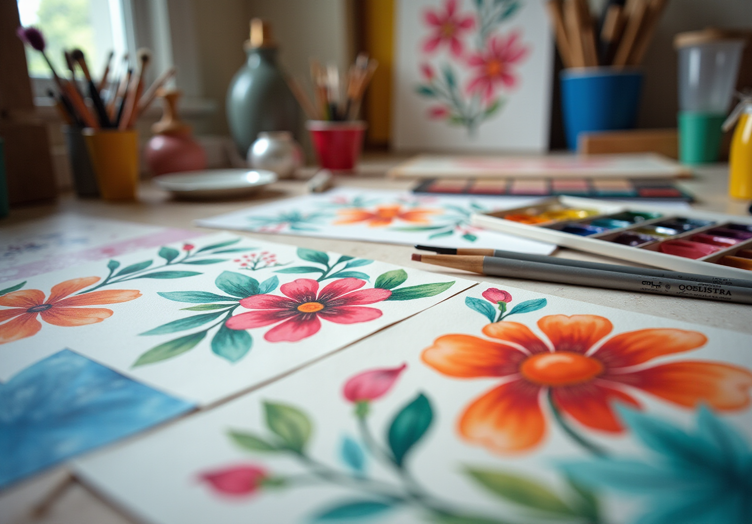 Creative Surface Design in an Artist's Studio Creative Surface Design in an Artist's Studio