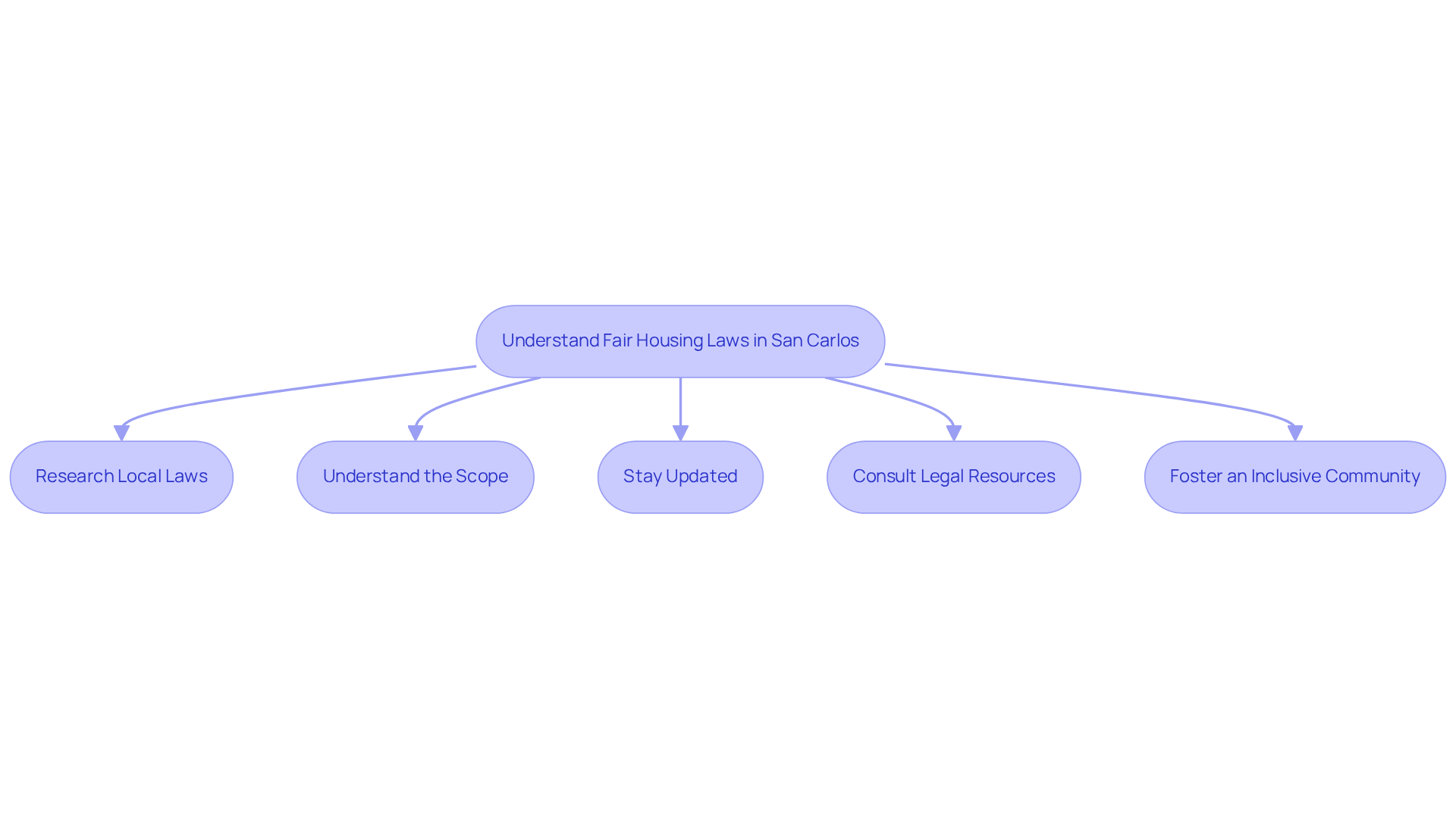 This flowchart guides you through the essential steps for understanding fair housing laws. Start at the top and follow the arrows to see what actions you should take to ensure compliance and promote inclusivity in your community.