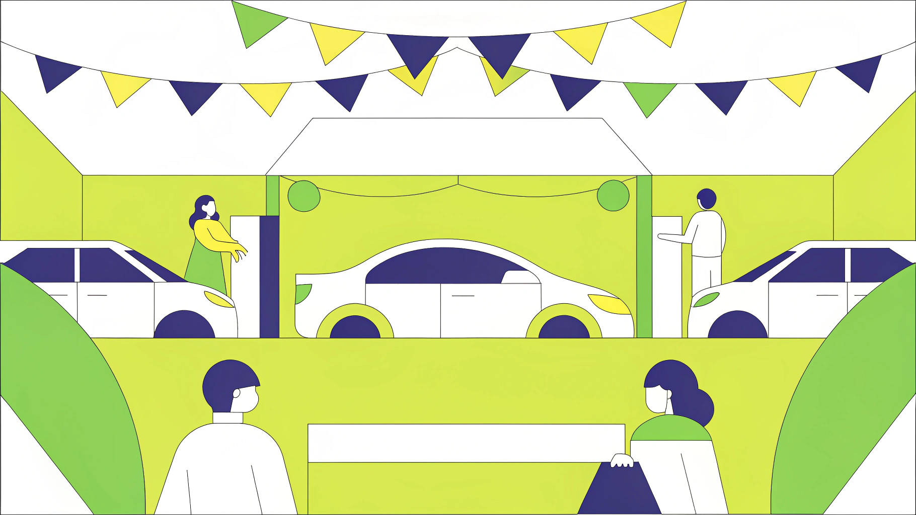 Engaging Car Brand Booth at Local Festival