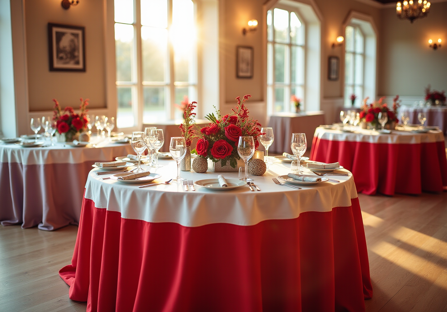 Choose the Perfect Red and White Table Skirt for Your Event