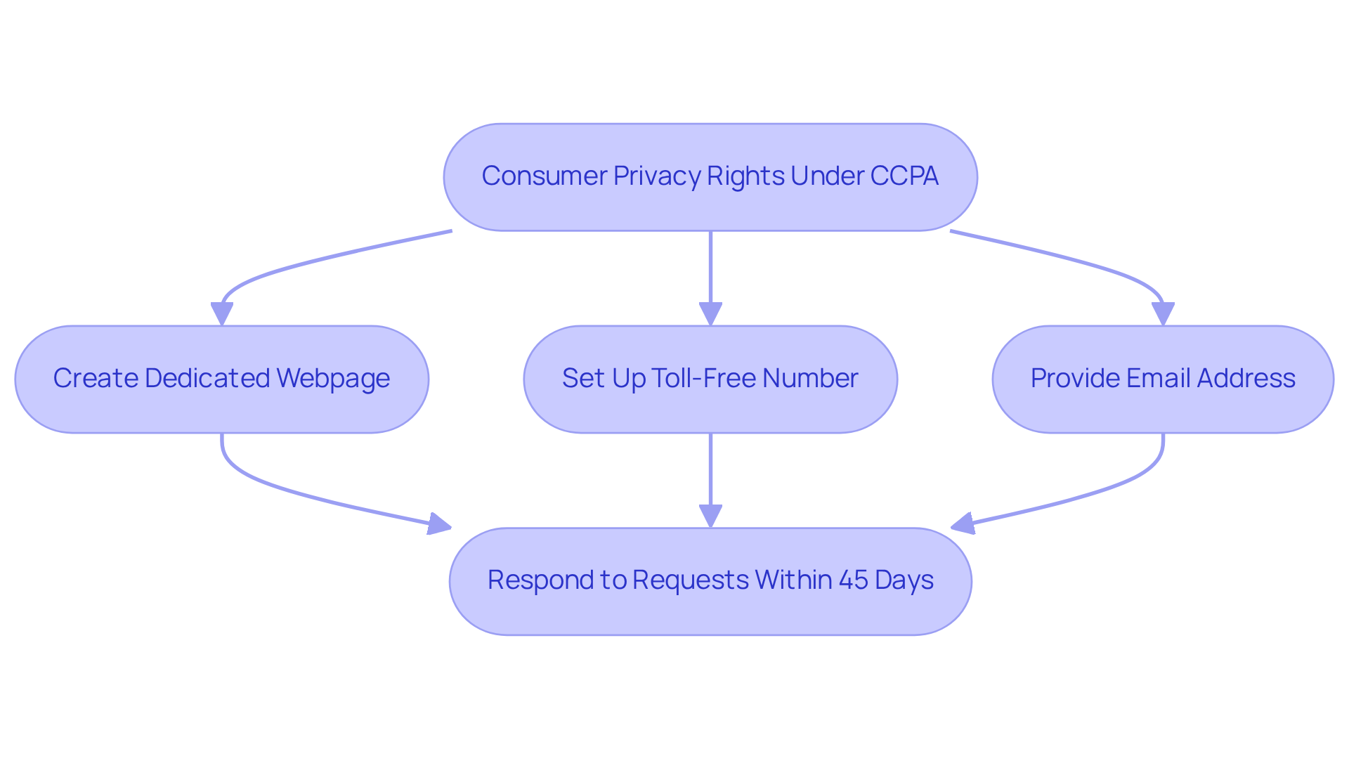 Follow the arrows to see the steps businesses need to take to allow consumers to opt-out of data sales. Each box represents an action that helps ensure compliance and build trust with customers.