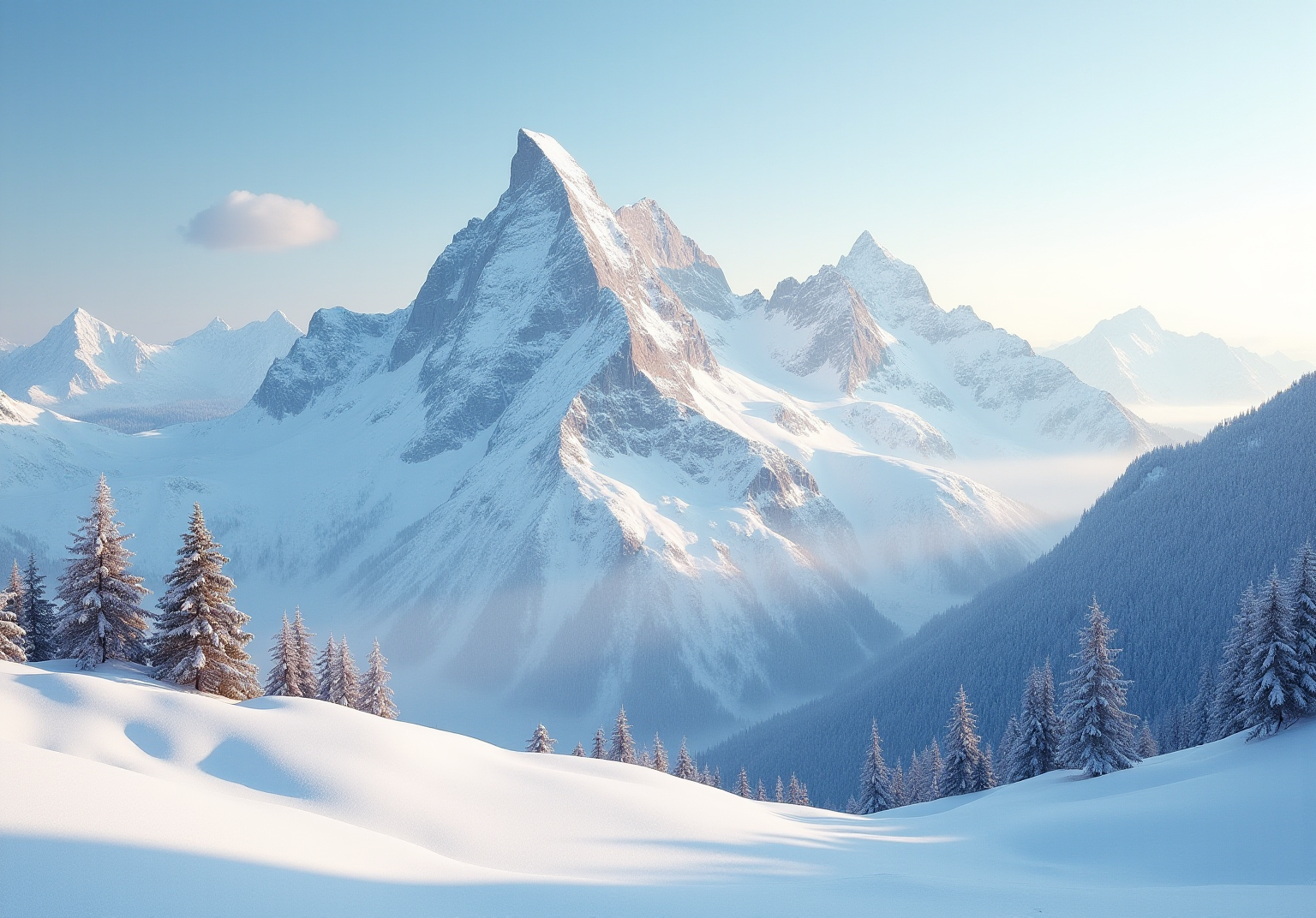 Majestic Winter Mountain Landscape Majestic Winter Mountain Landscape