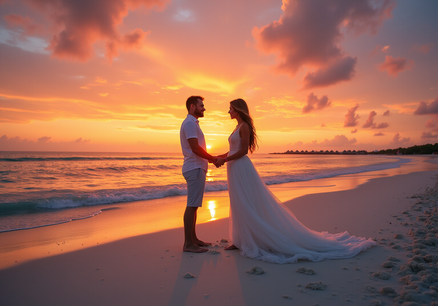 Romantic Maldives Honeymoon at Sunset