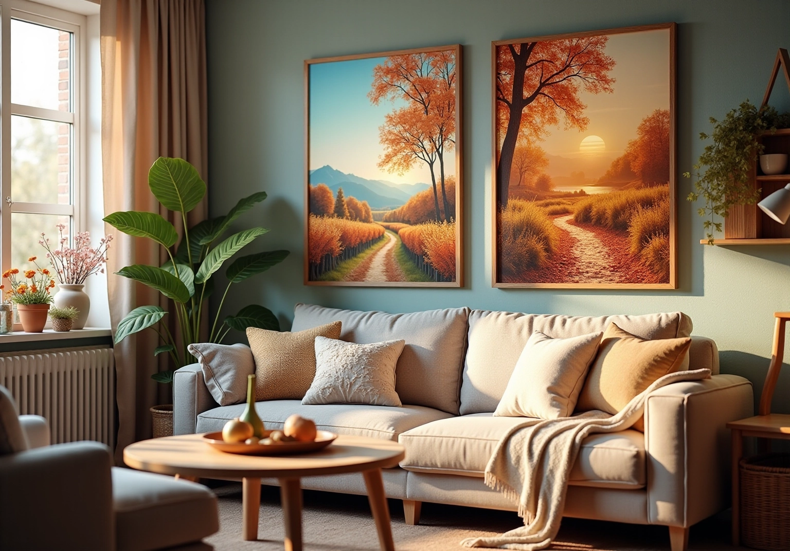 Seasonal Art in a Welcoming Home