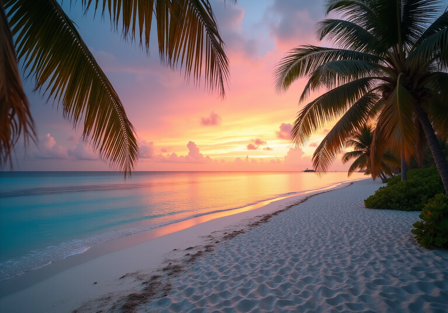 Serene Sunset in the Maldives