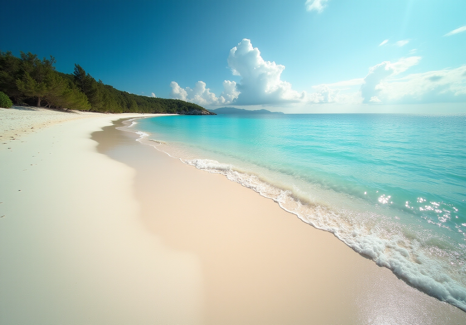Serene White Sand Beach