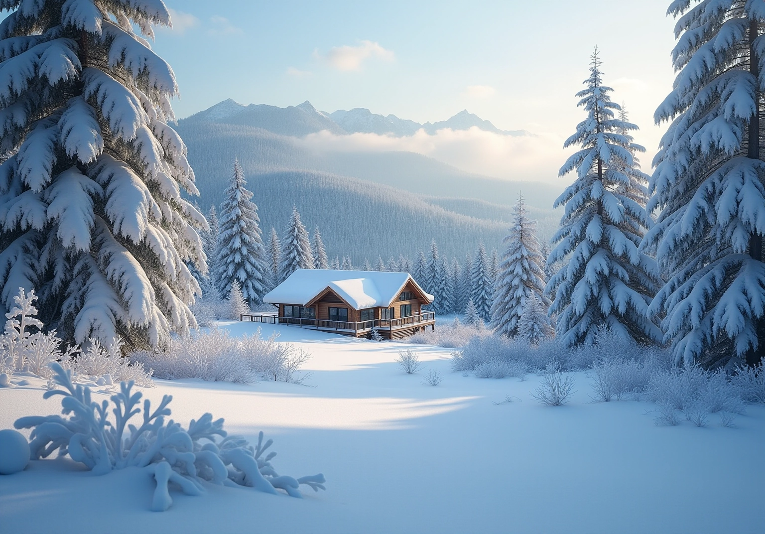 Serene Winter Landscape Preparation Serene Winter Landscape Preparation