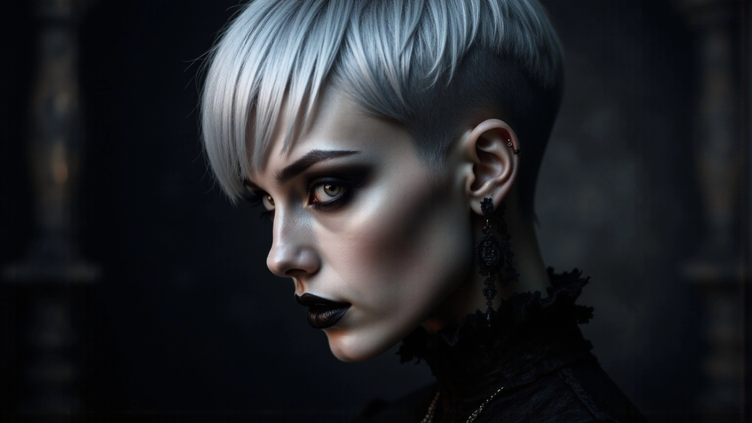 Shimmering Gothic Silver Locks