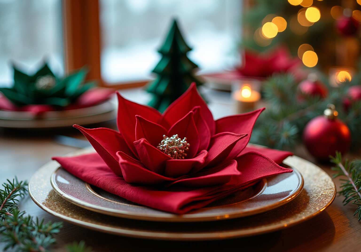4 Steps on How to Fold Cloth Napkins for Christmas Elegance