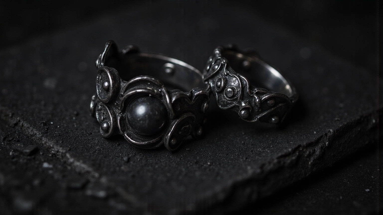 SIPENGJEL Vintage Silver Rings - Y2K Goth Coquette Style