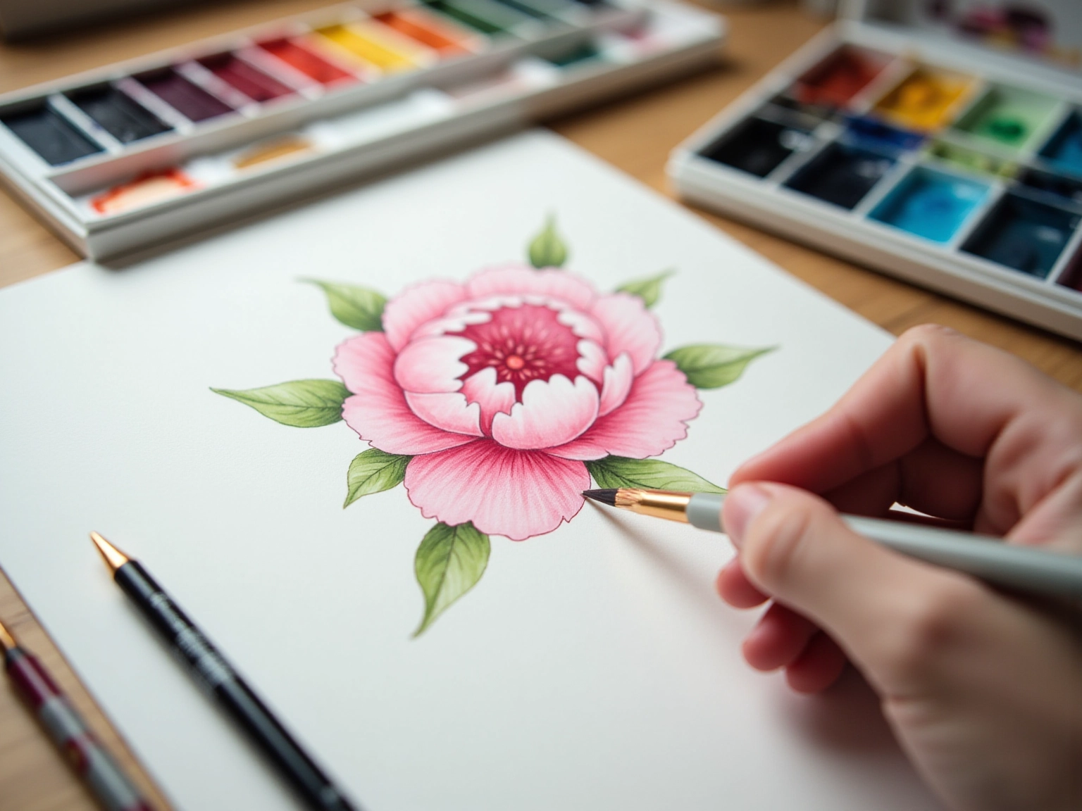 Sketching a Peony in Watercolor Sketching a Peony in Watercolor