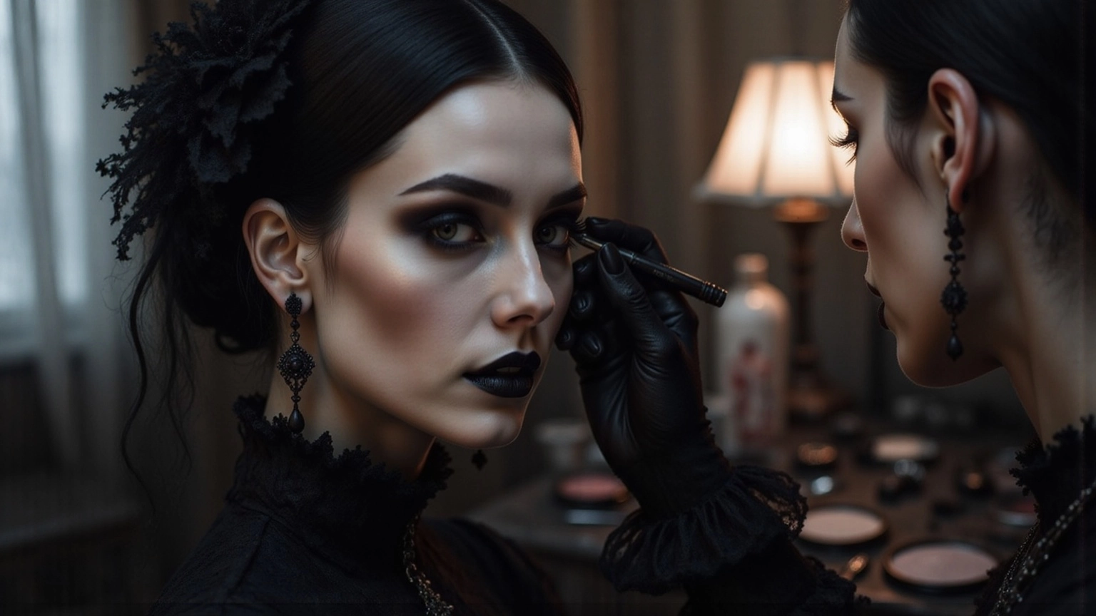 Soft Goth Makeup Elegance