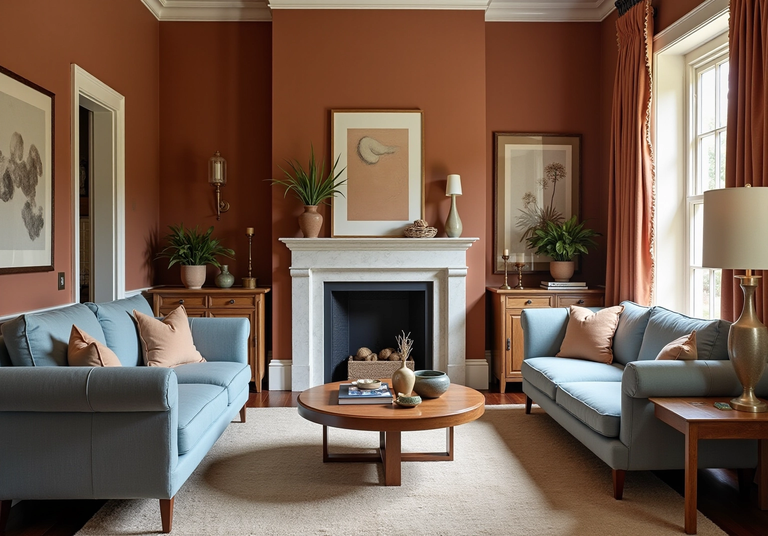 Sophisticated Color Palette in a Cozy Interior Sophisticated Color Palette in a Cozy Interior