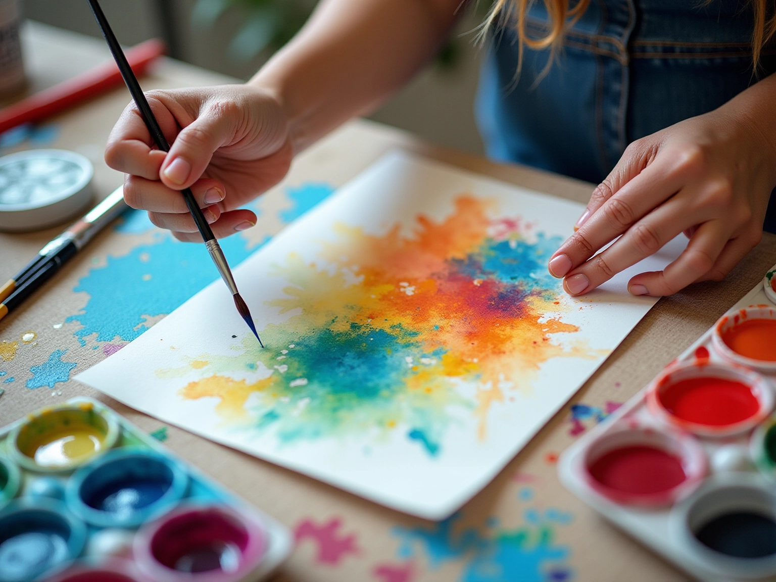 Spontaneous Mark-Making in Abstract Watercolor Painting Spontaneous Mark-Making in Abstract Watercolor Painting