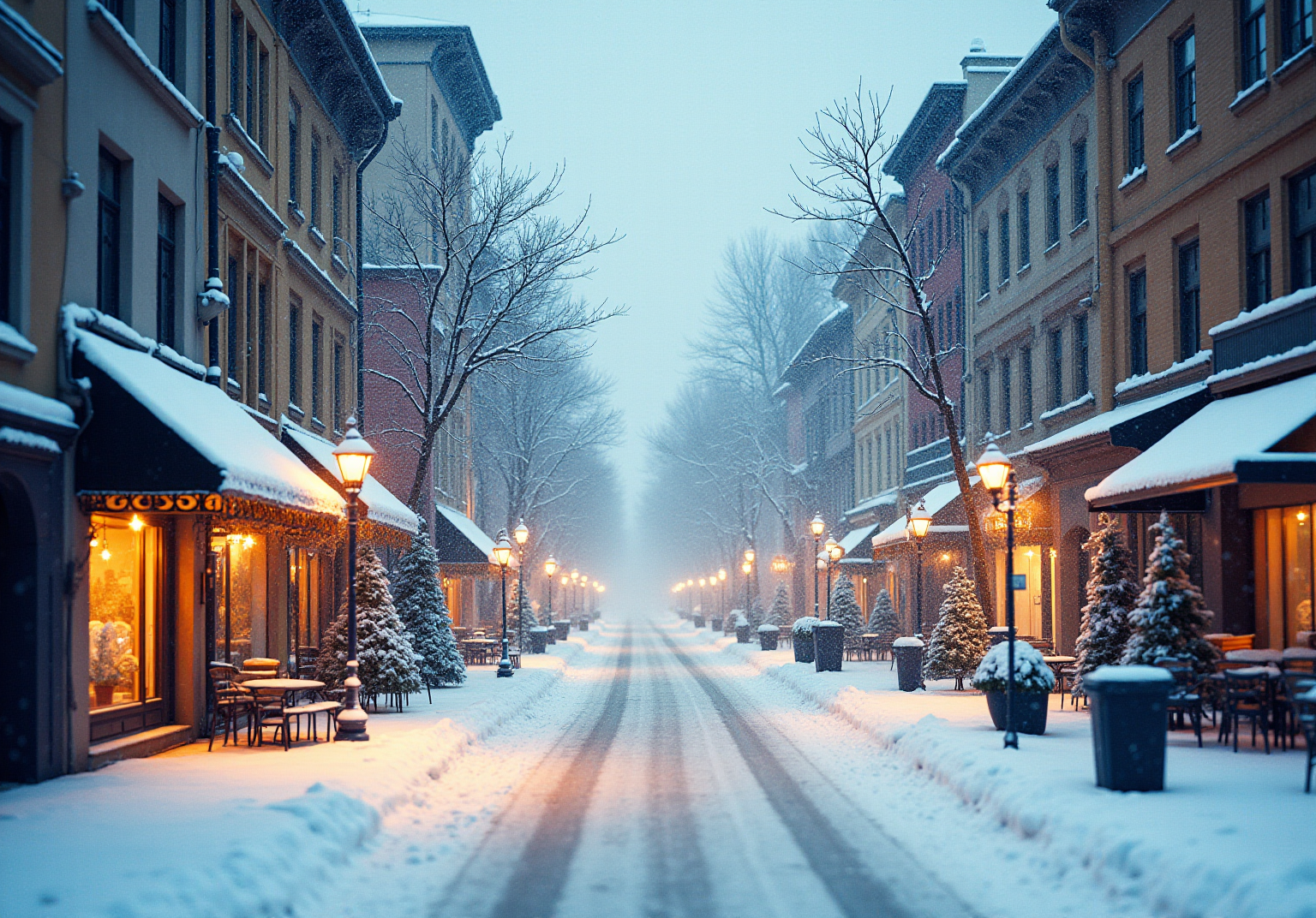 Charming Winter Cityscape Charming Winter Cityscape