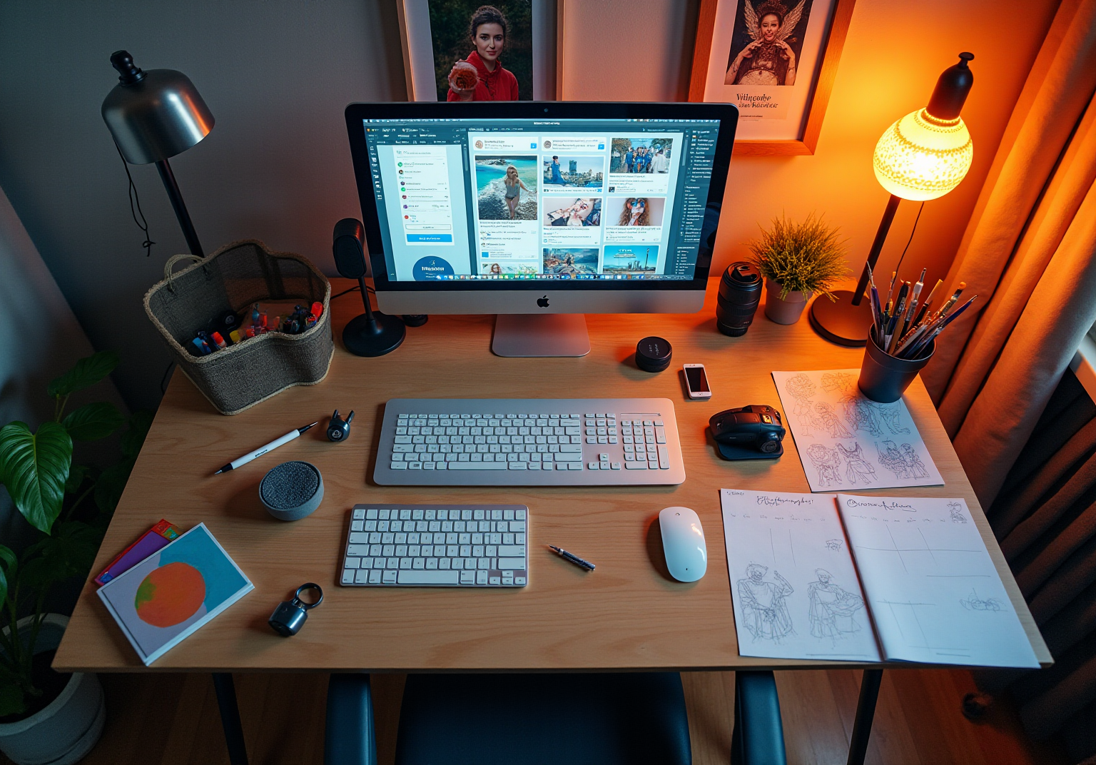 Artist's Workspace for Social Media Engagement