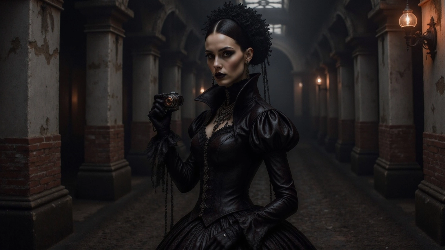 Steampunk Leather Coat for Dark Aesthetic Lovers