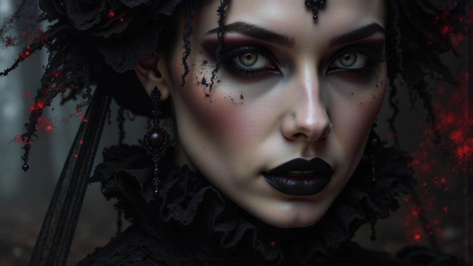 Sultry Gothic Bridal Makeup