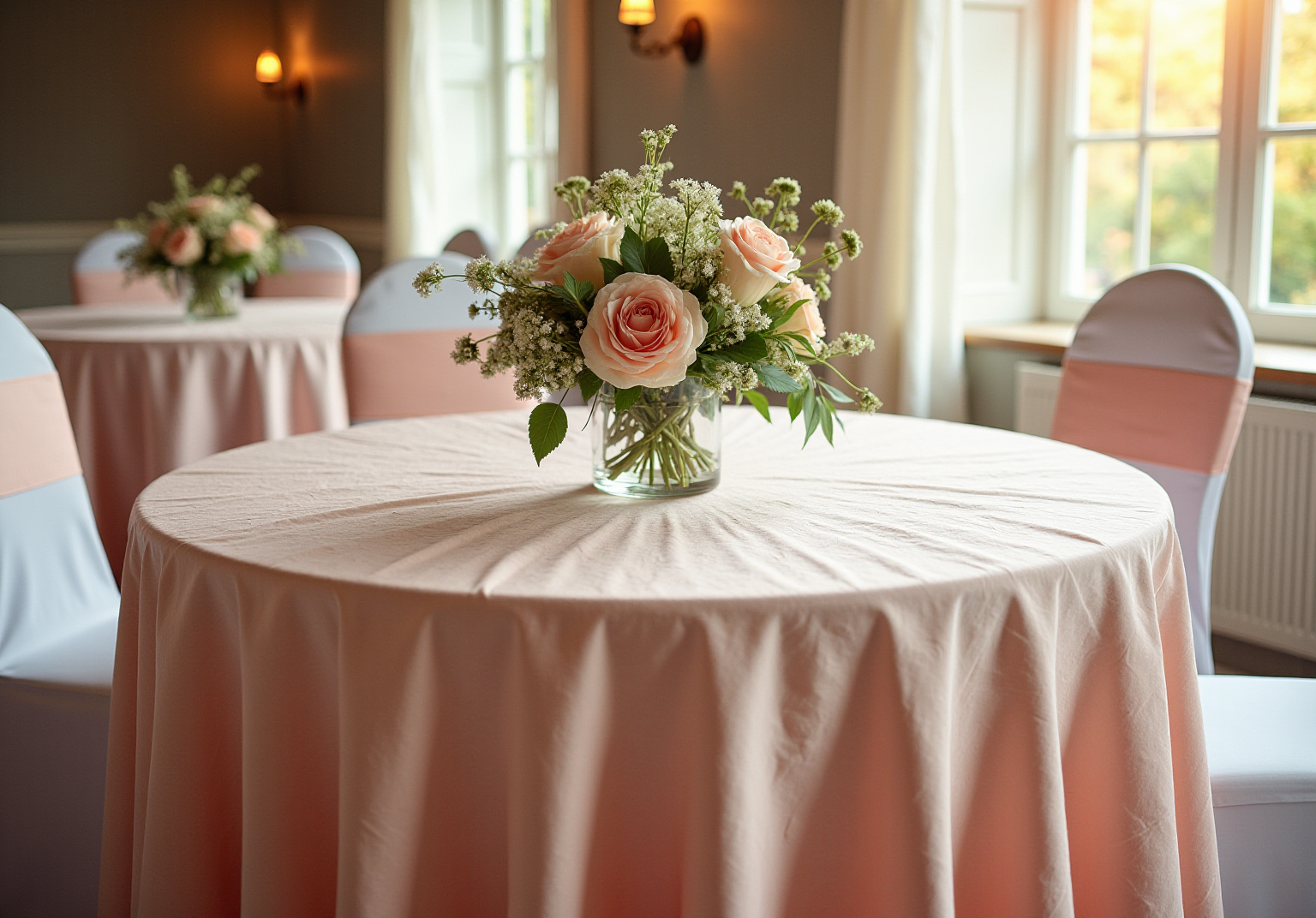 Maximize Event Impact with Crinkle Taffeta Round Tablecloths