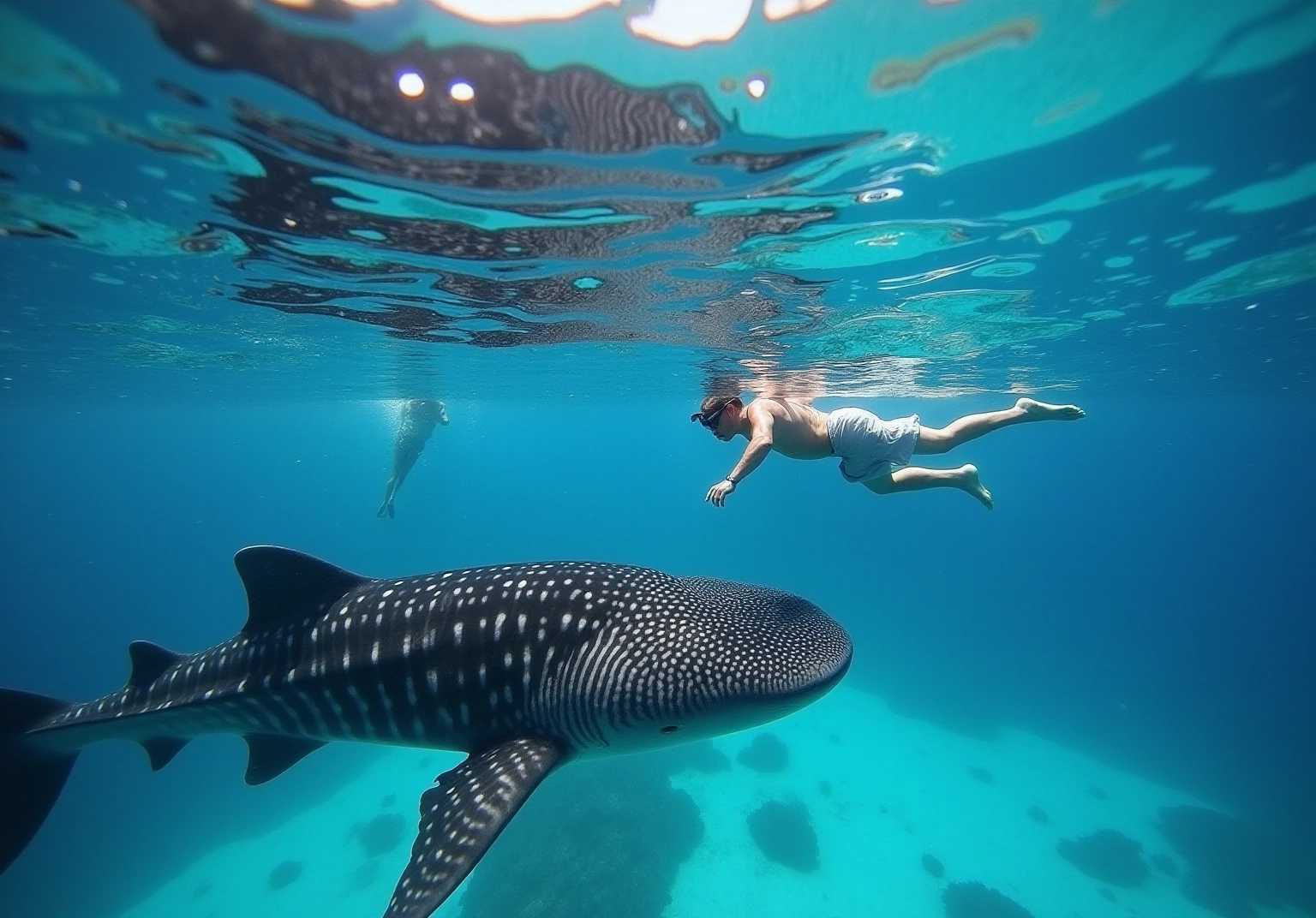 Swimming with Whale Sharks in the Maldives