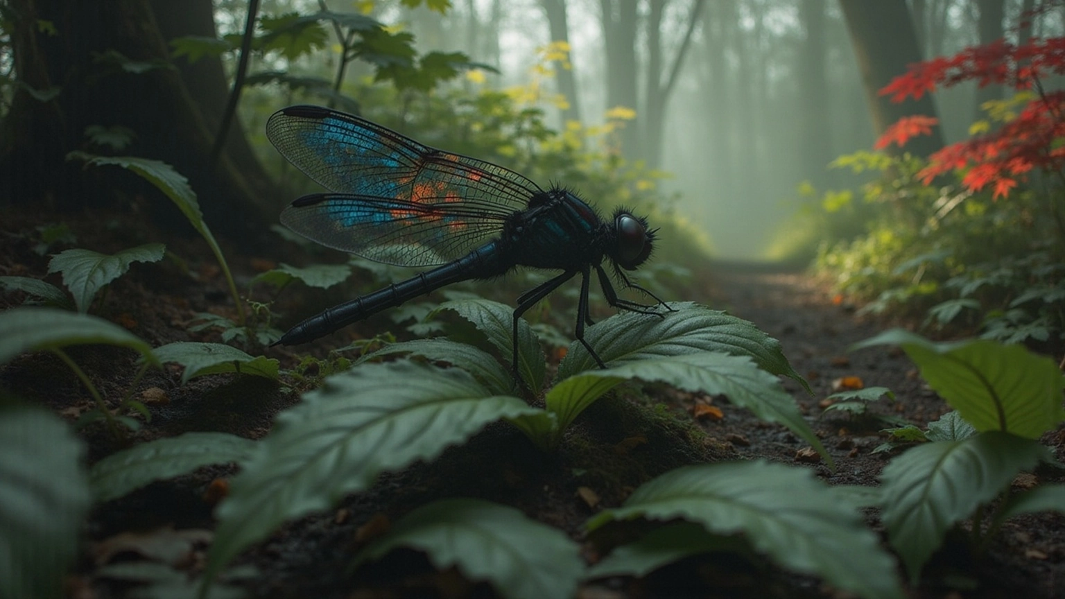 Symbolic Dragonfly in Nature