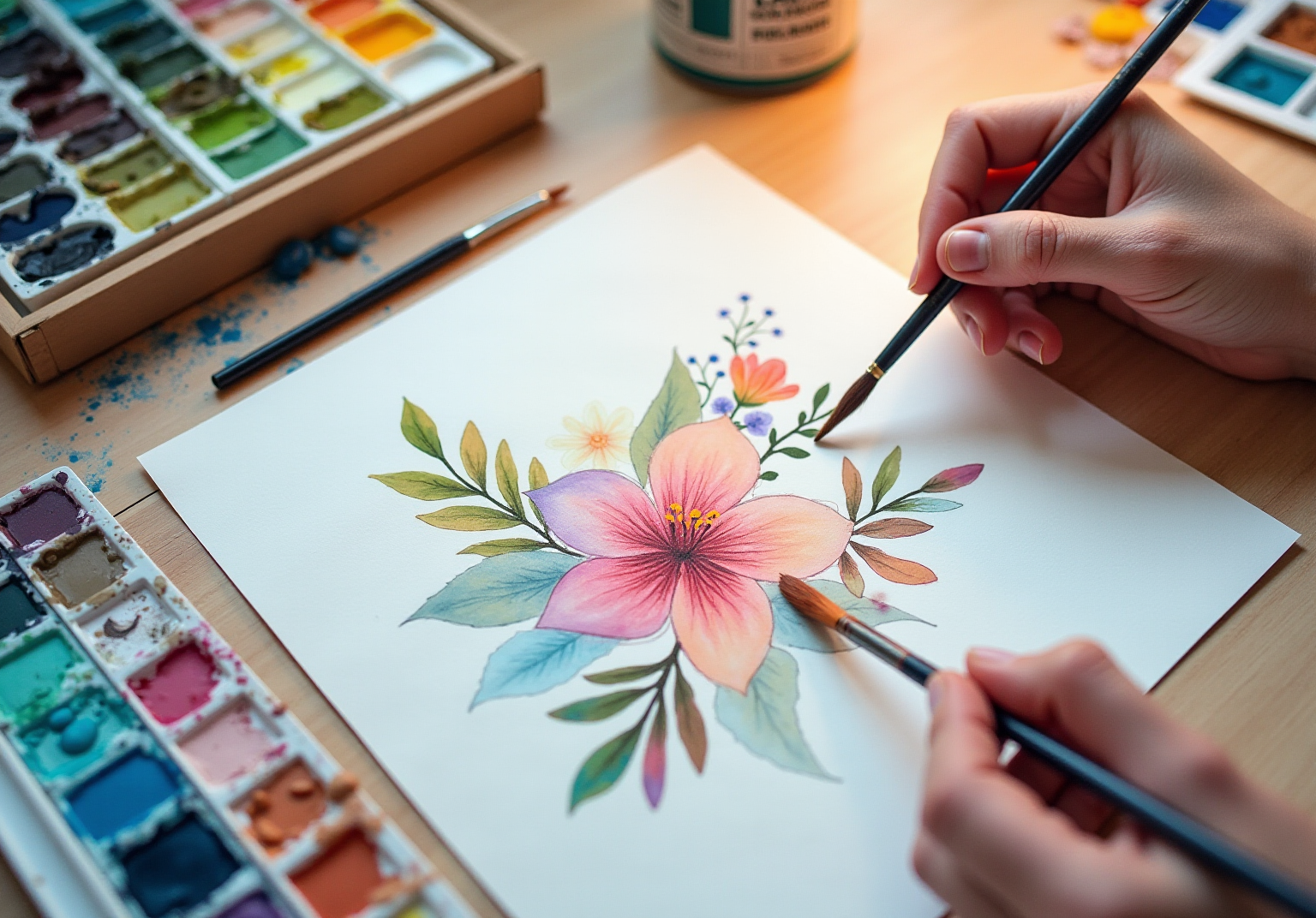 Creating Watercolor Floral Compositions