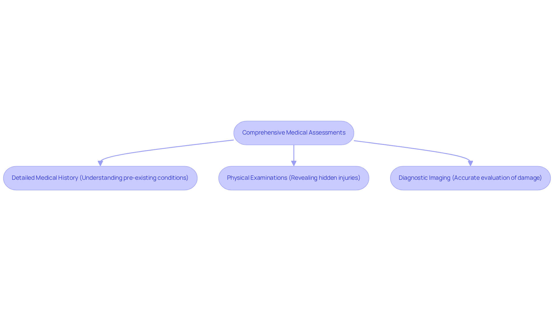 This flowchart outlines the steps involved in conducting thorough medical assessments for victims of aviation incidents. Each box represents a crucial part of the assessment process, leading to a better understanding of the victims' needs and ensuring they receive the appropriate care. This flowchart outlines the steps involved in conducting thorough medical assessments for victims of aviation incidents. Each box represents a crucial part of the assessment process, leading to a better understanding of the victims' needs and ensuring they receive the appropriate care.