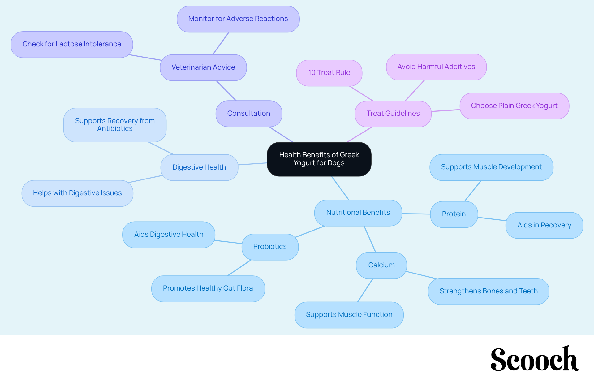 The center represents the main topic, with branches showing various benefits and important considerations. Each color-coded branch helps you quickly find related information, making it easy to digest the content.