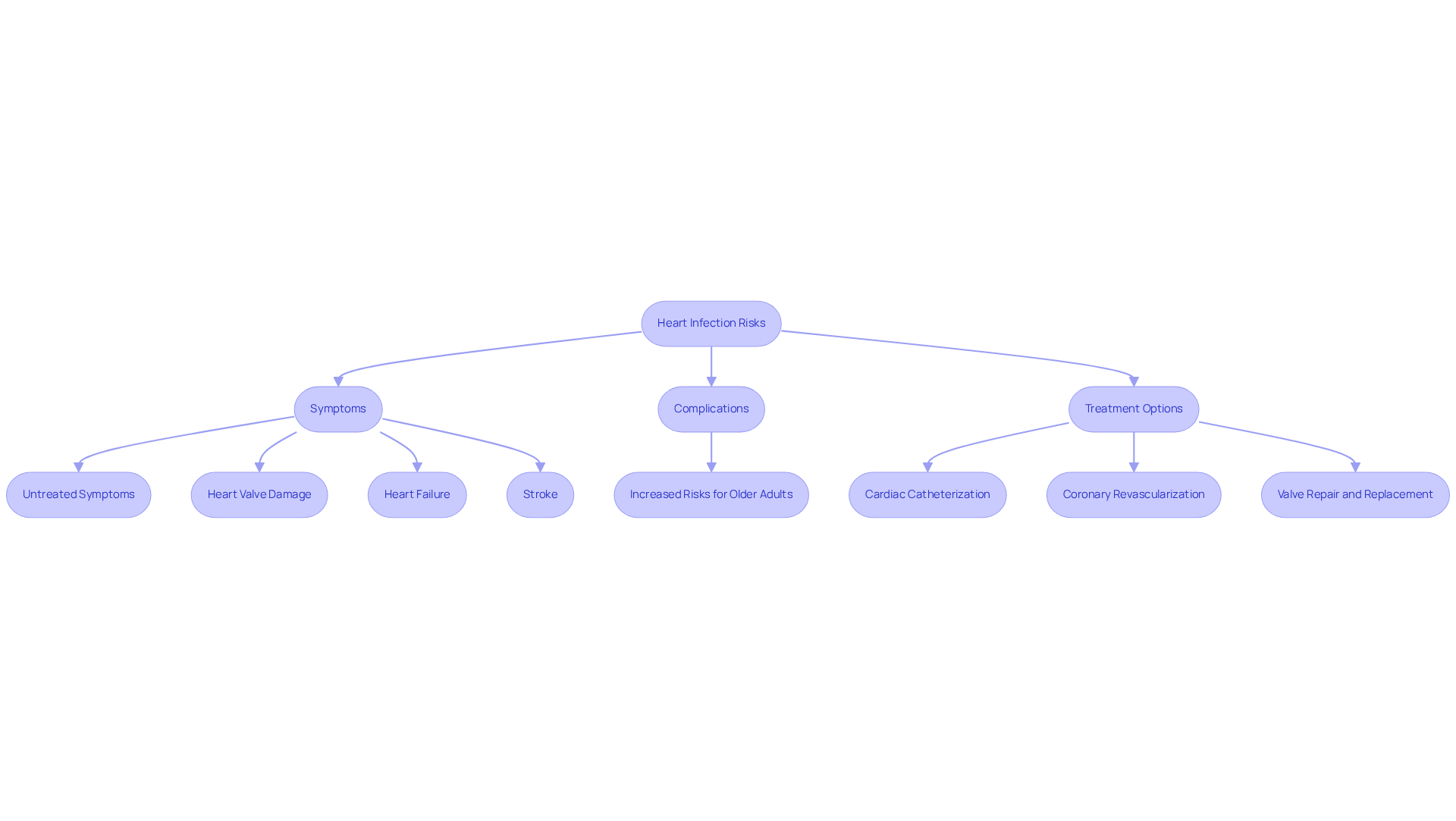 This flowchart guides you through the journey of understanding heart infections. Start with the risks, see the symptoms and complications, and explore the treatment options available. Each step is designed to help you understand what to expect and how to seek help.