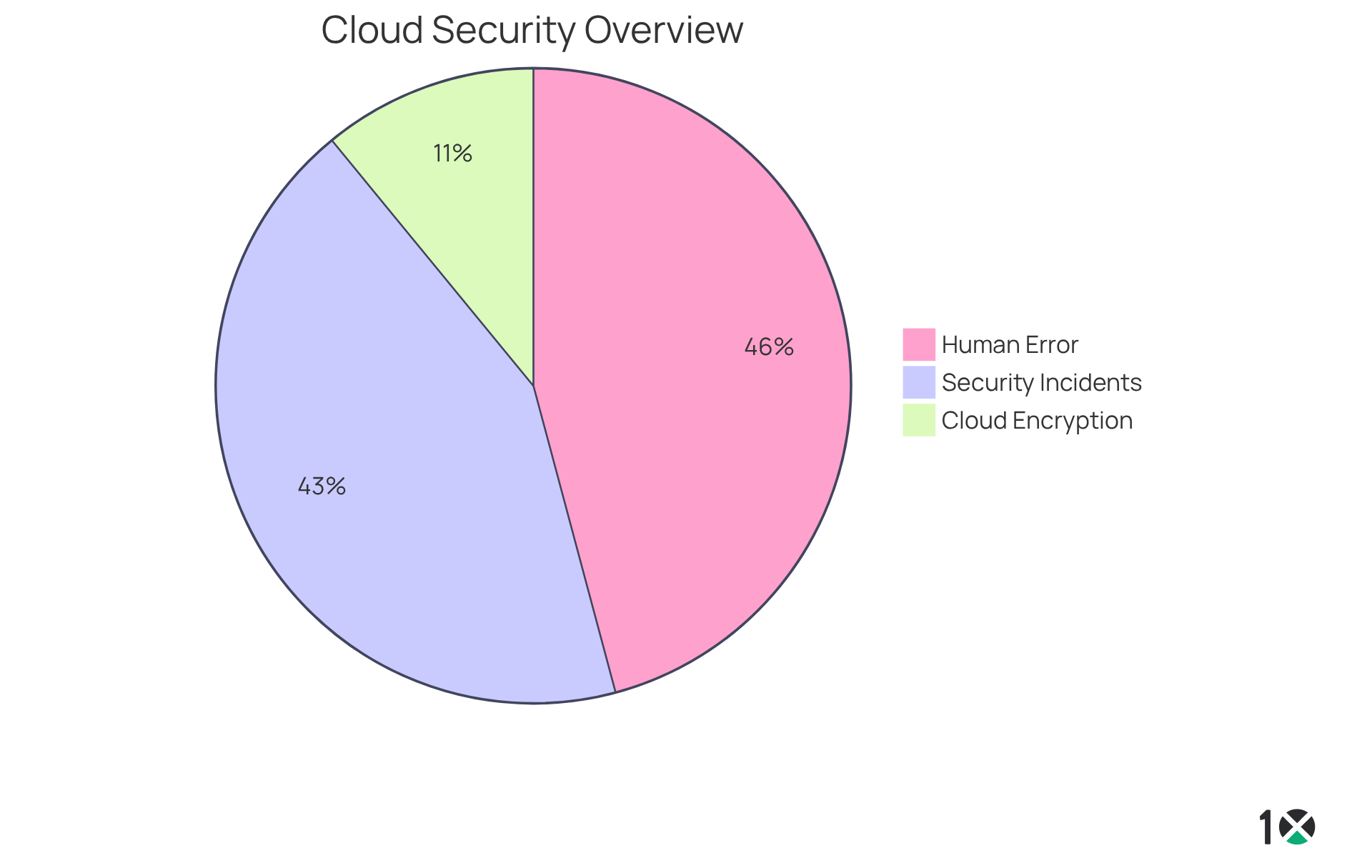 The chart shows how many organizations are taking steps to secure their data. The larger the slice, the more organizations are experiencing issues or adopting security measures — highlighting where the focus should be for improving cloud security.