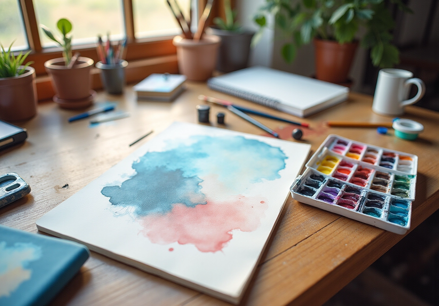 Thoughtful Artist's Workspace