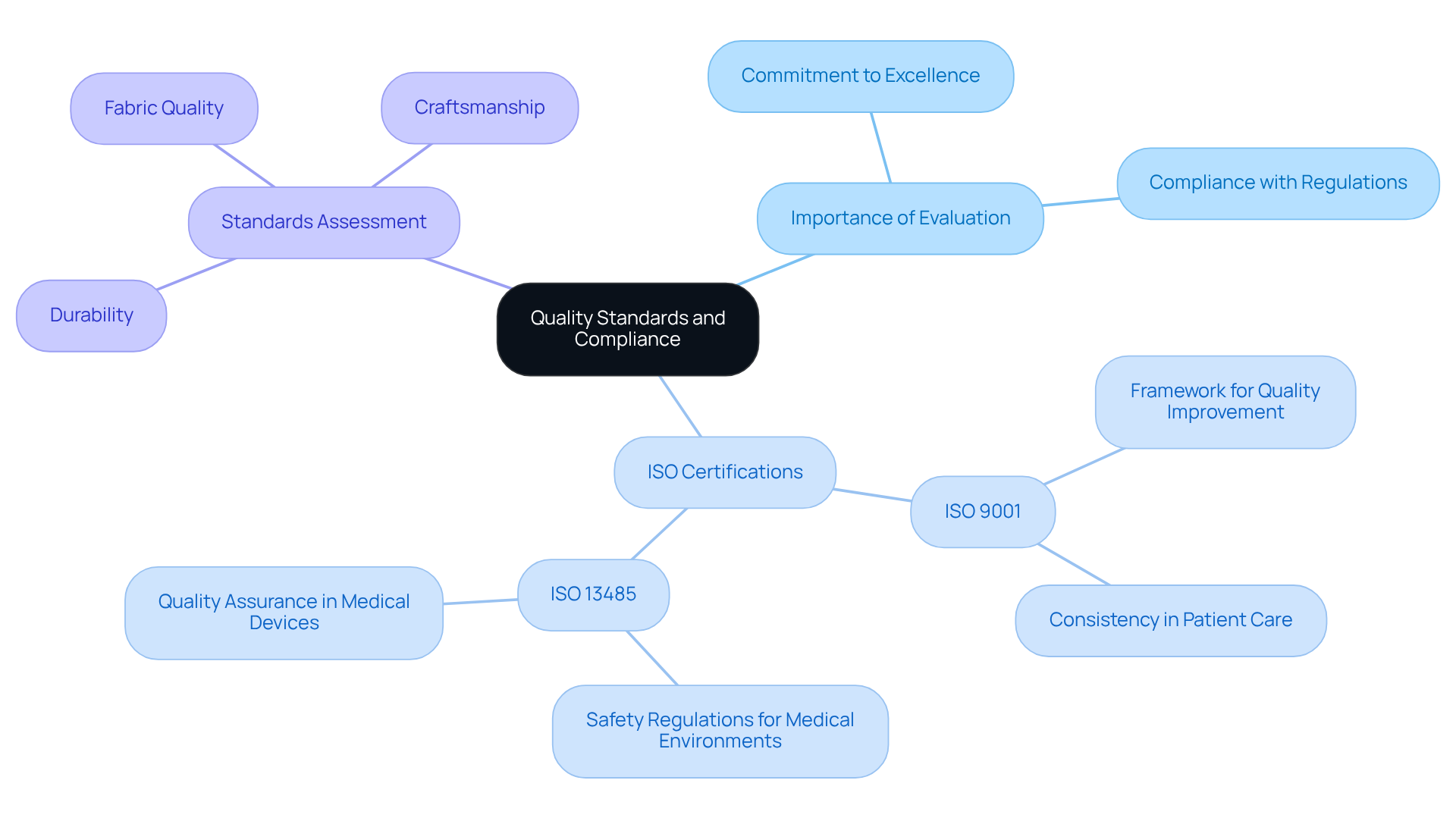 The central node represents the main topic, while branches show key areas of focus. Each sub-branch provides specific details about standards and assessments, helping you understand how to evaluate potential suppliers effectively. The central node represents the main topic, while branches show key areas of focus. Each sub-branch provides specific details about standards and assessments, helping you understand how to evaluate potential suppliers effectively.