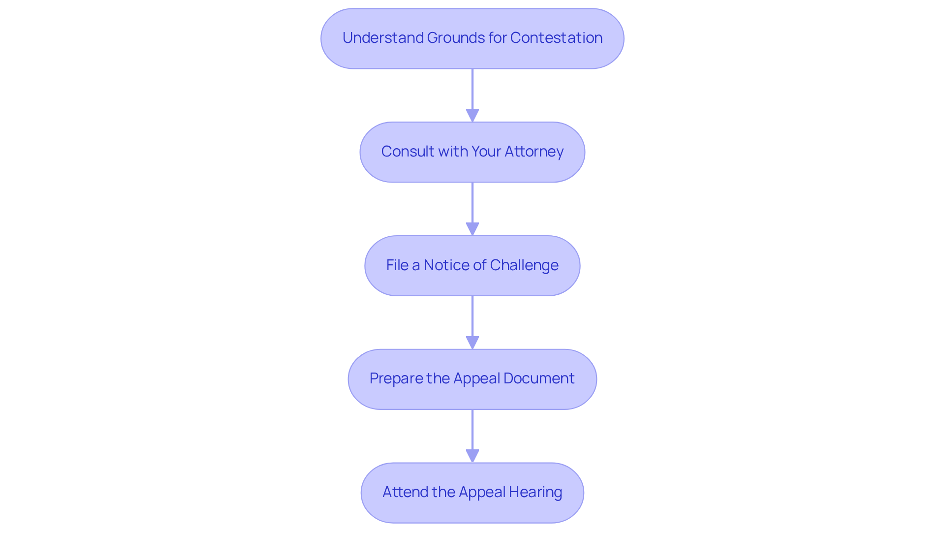 Each box represents a crucial step in the appeals process. Follow the arrows to see how to navigate through the legal challenges effectively.