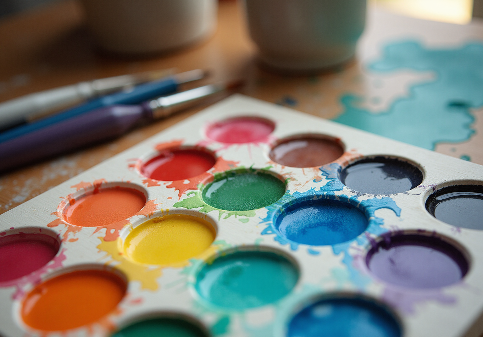 M. Graham Watercolors in an Artist's Studio M. Graham Watercolors in an Artist's Studio