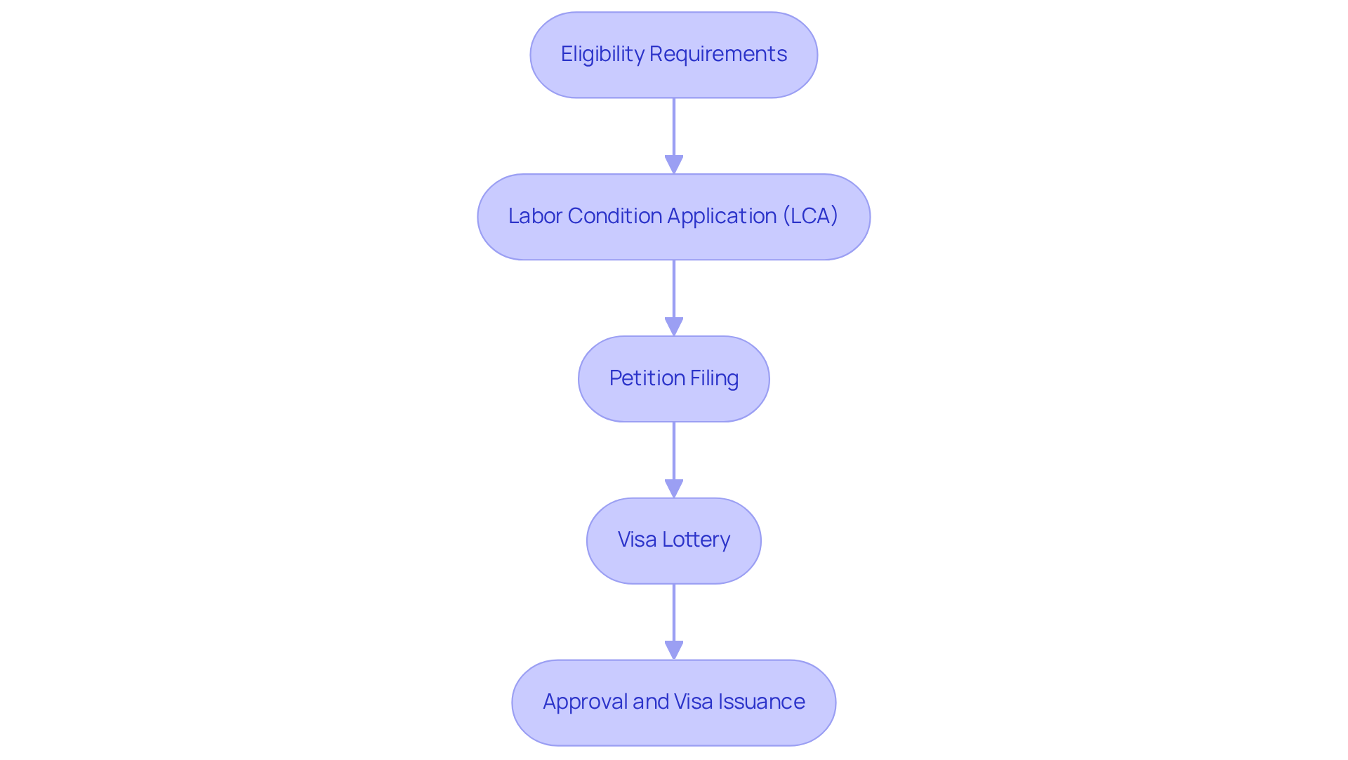 Each box represents a step in the visa application journey. Follow the arrows to see how to navigate from eligibility to visa issuance, ensuring you understand what comes next at each stage.